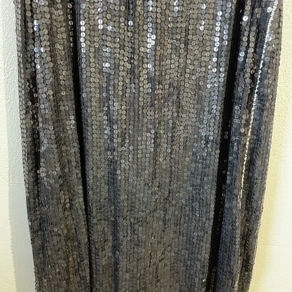 Vintage | Dresses | Handwoven Silk Sequin Floral Maxi Dress Large ...